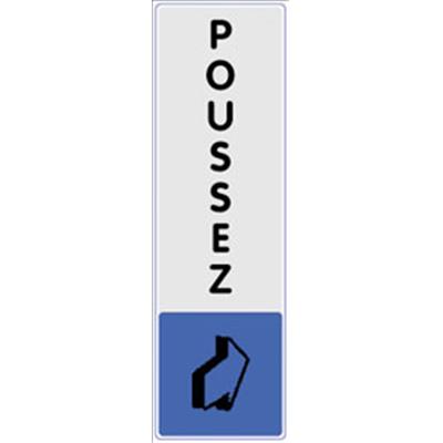 Signalétique poussez vertical