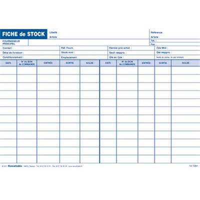 Fiche de stock
